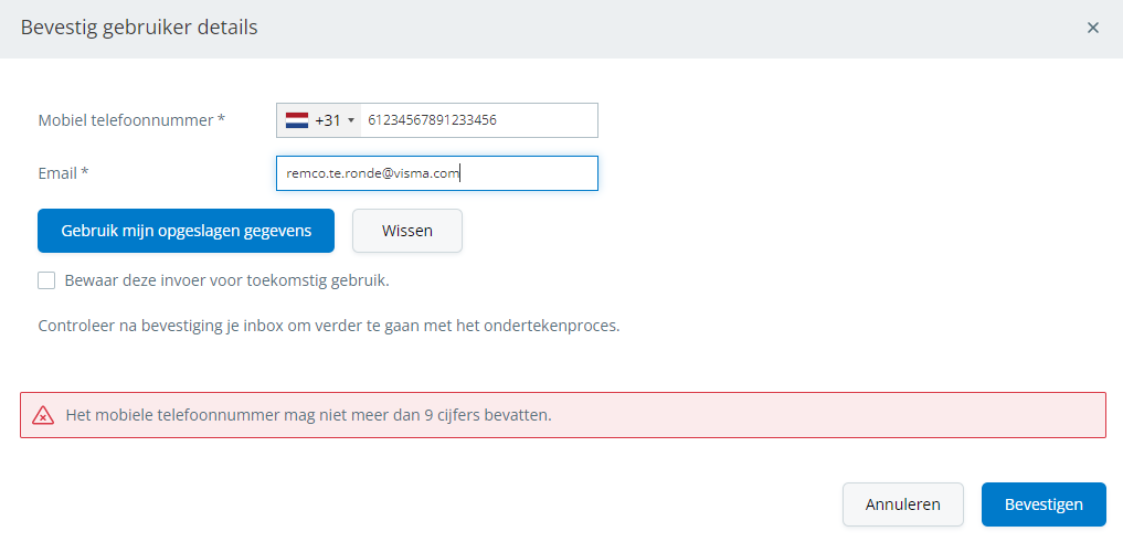Controle op 06 nummer bij inloggen Intradata (SLSR... - Visma Community