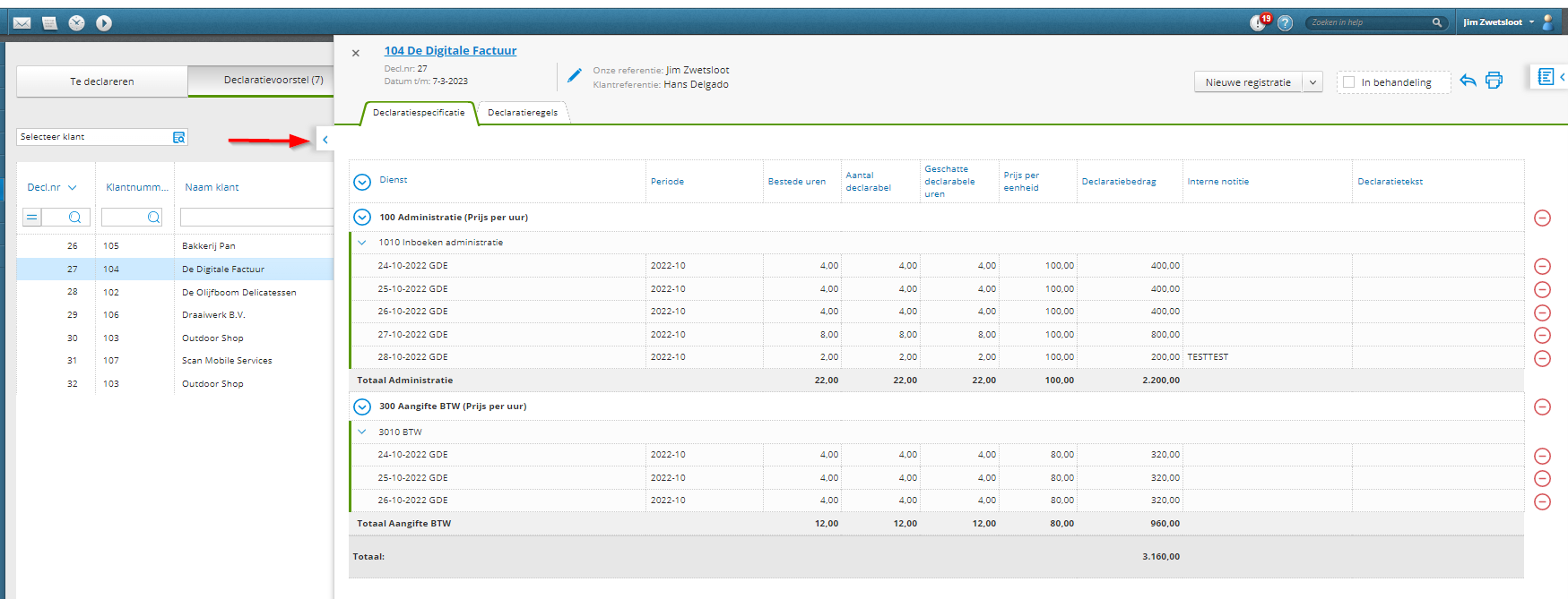 Het venster declaraties in Advisor is vernieuwd - Visma Community