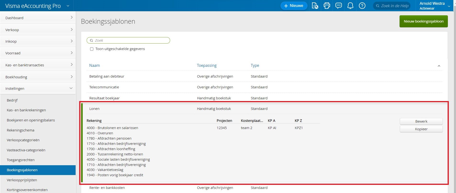 Sneller inzage in boekingssjablonen met nieuwe pre... - Visma Community