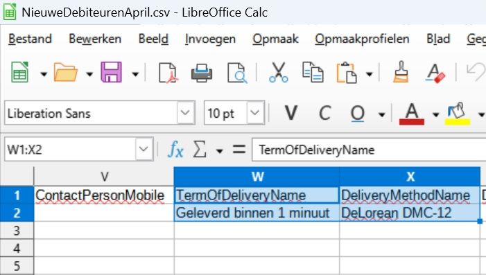 Importeren van leveringsvoorwaarden en verzendmeth... - Visma Community