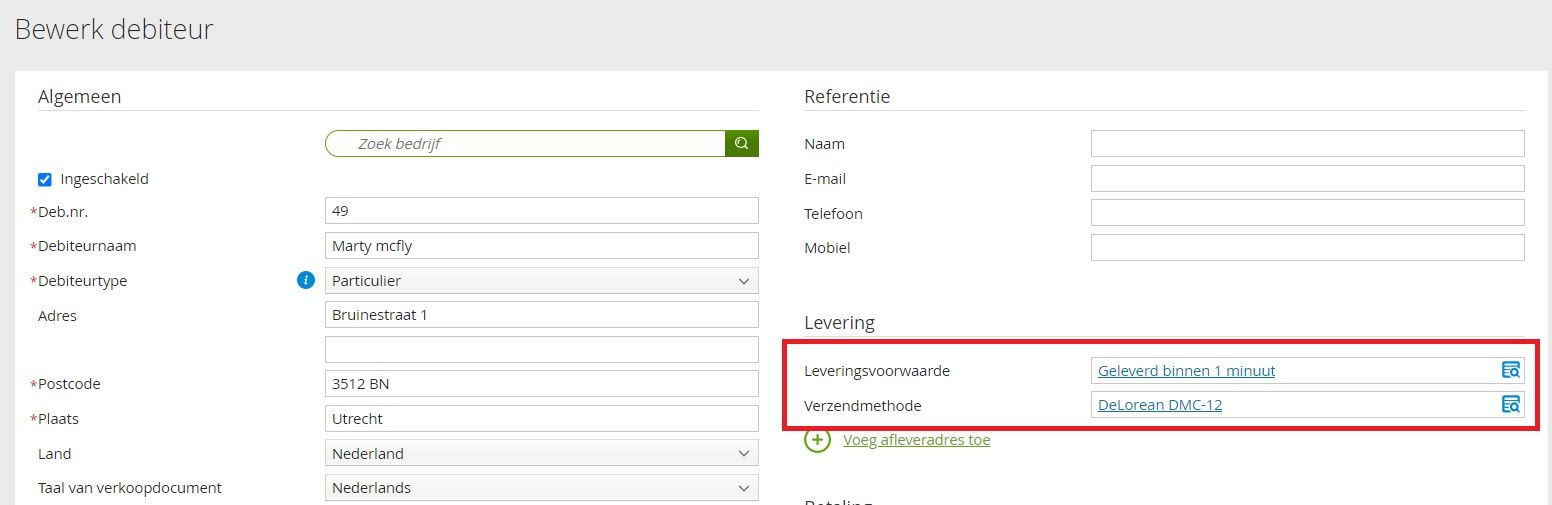 Importeren van leveringsvoorwaarden en verzendmeth... - Visma Community