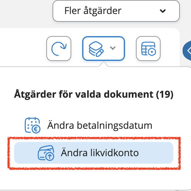 Nu kan du ändra likvidkontot för flera fakturor sa... - Visma Community