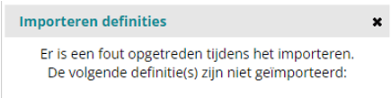 afgehandeld - Definities importeren foutmelding - Visma Community