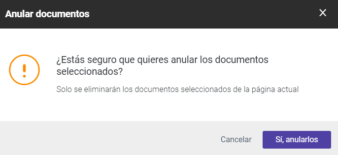 ¿Como anular documentos de forma masiva?