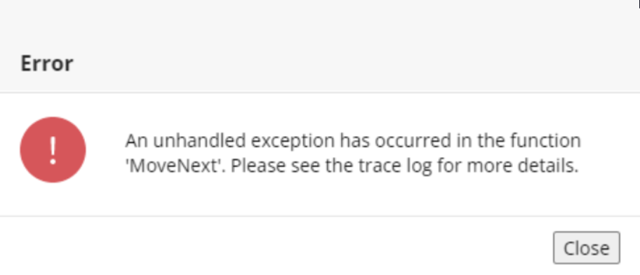 Löst: LÖST Känt fel: An unhandled exception has occurred... - Visma Community