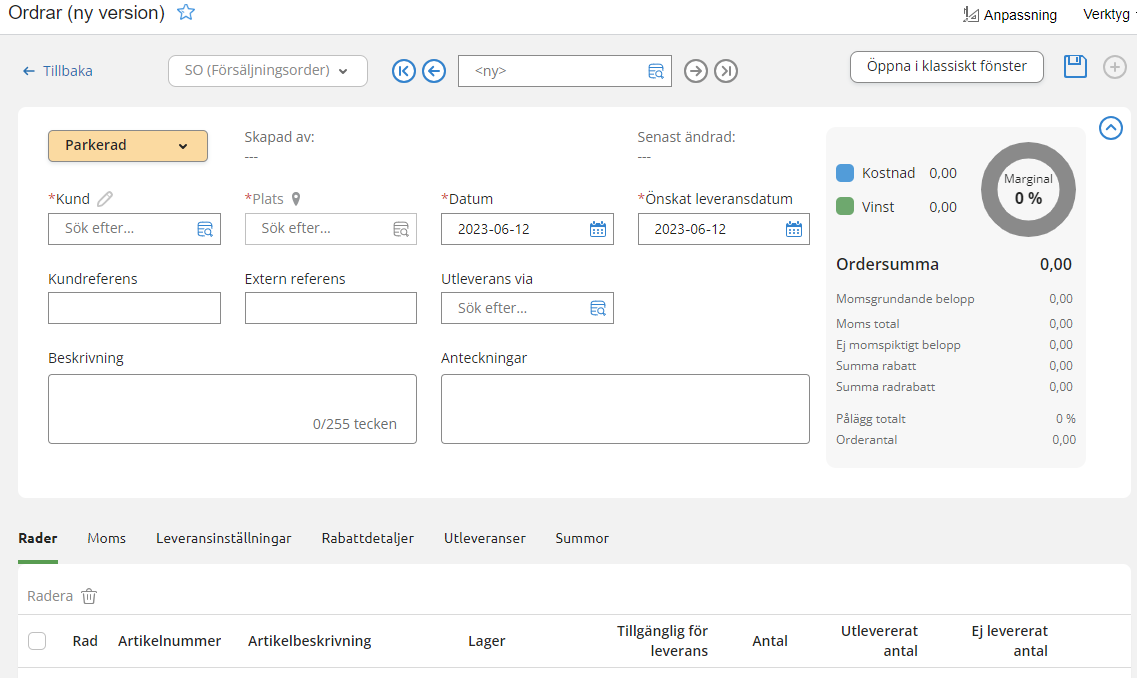 Nu ännu enklare att aktivera det nya Orderfönstret... - Visma Community