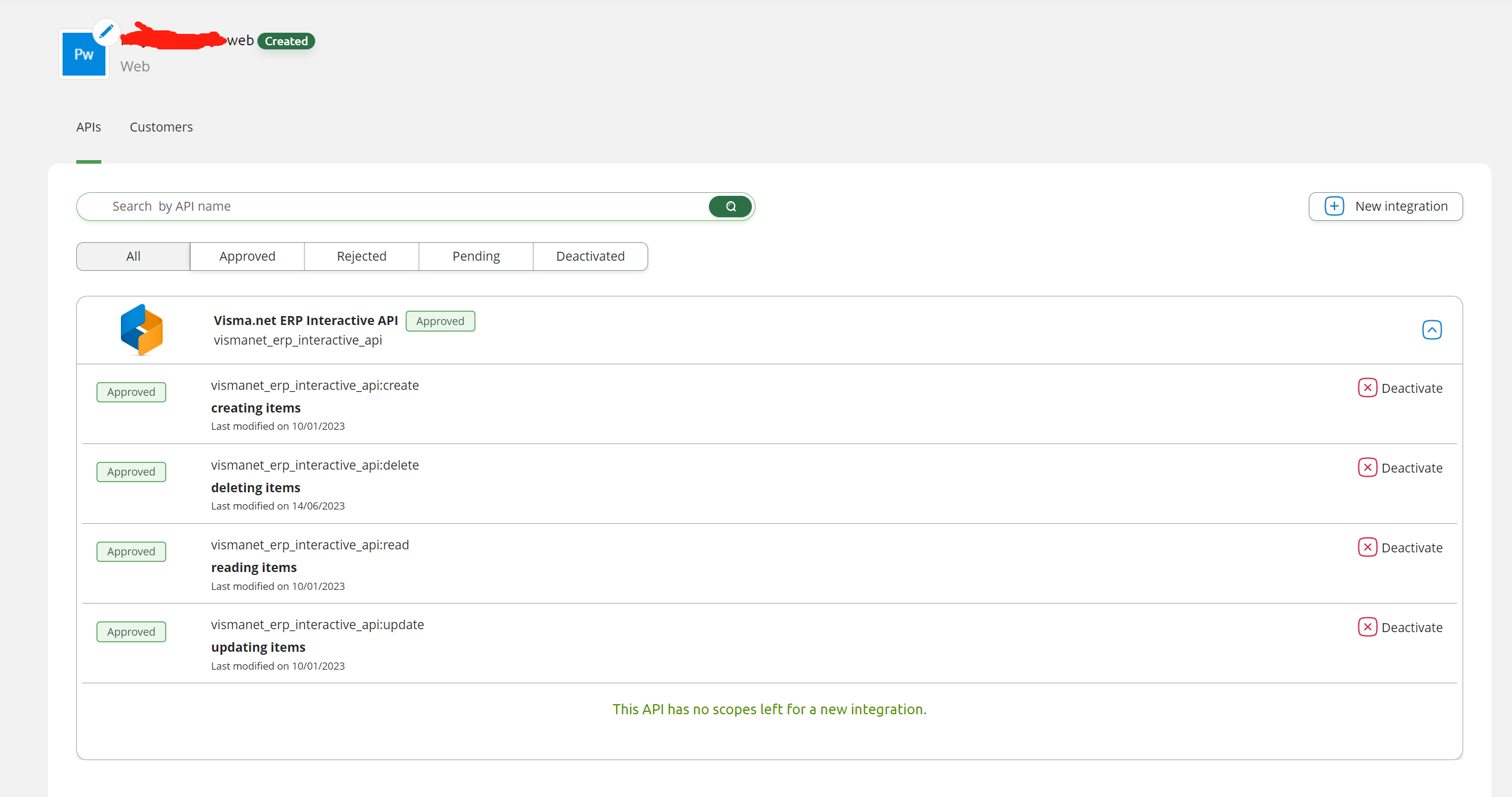Solved: Our account can not add the interactive api in sco... - Visma Community