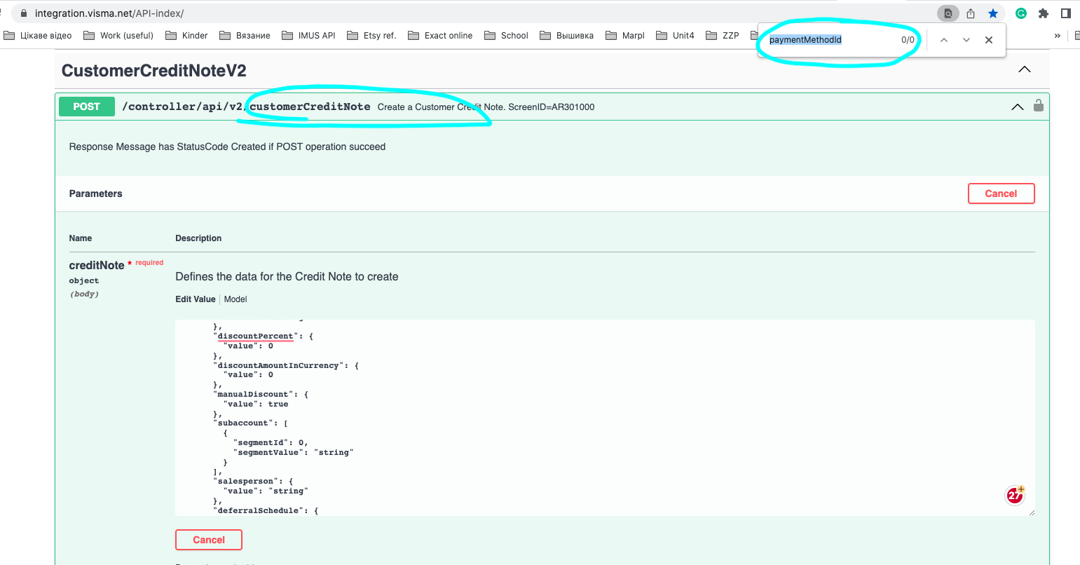 Solved: paymentMethodId for api/v2/customerCreditNote - Visma Community