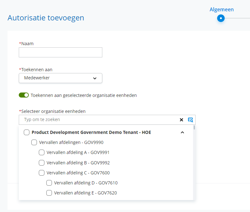 OE code zichtbaar in de lijst met organisatorische... - Visma Community