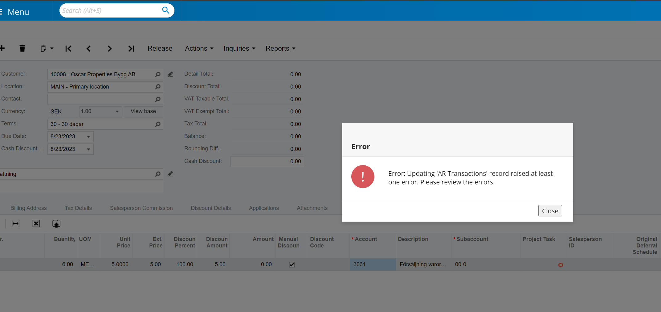 How can I See the Error info - Visma Community