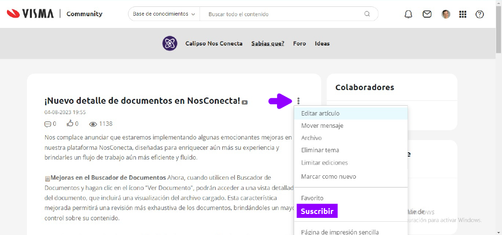 ¿Cómo recibir por email información relevante de l... - Visma Community