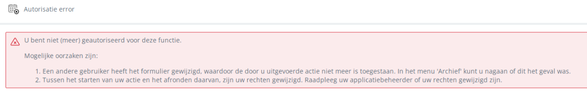 Afgehandeld - Autorisatie error - Visma Community