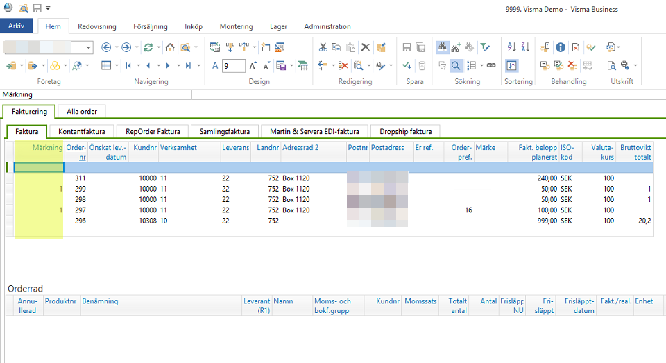 Kortkommando för markering av rader - Visma Community