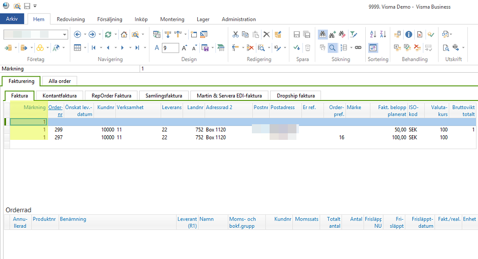 Kortkommando för markering av rader - Visma Community