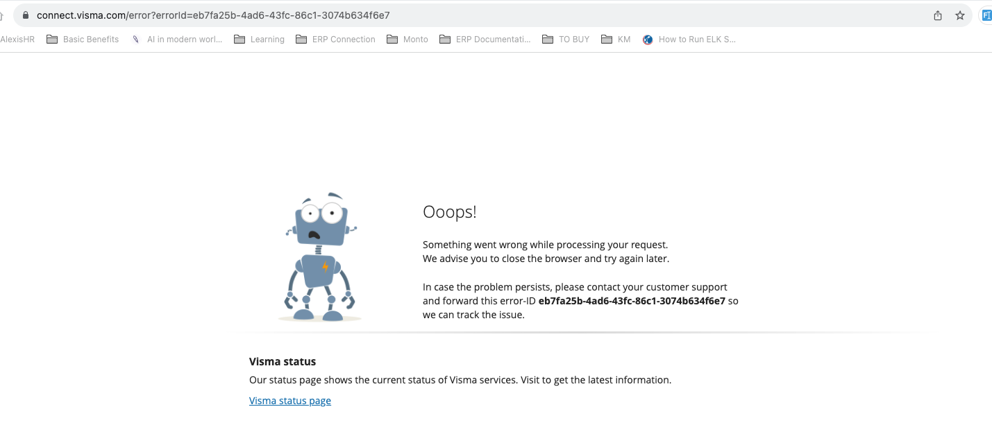 Solved Visma Net Shows Error Page When Redirecting User T Visma