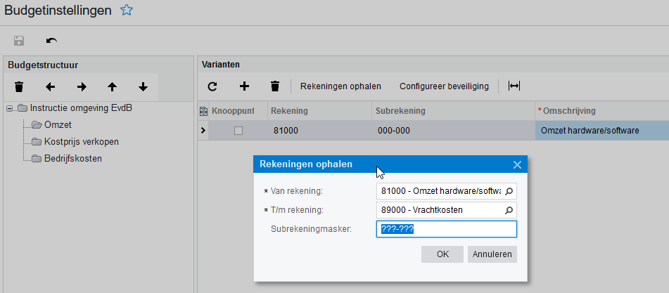 Budgetten invoeren en vrijgeven - Visma Community