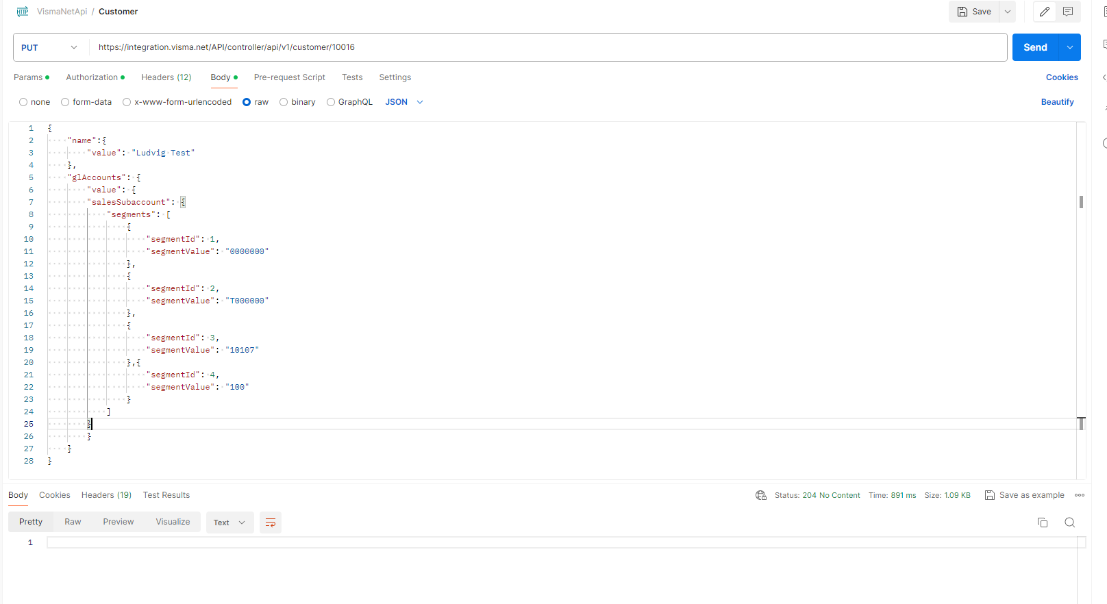 Solved: Problem updating salesSubaccount on Customer - Visma Community