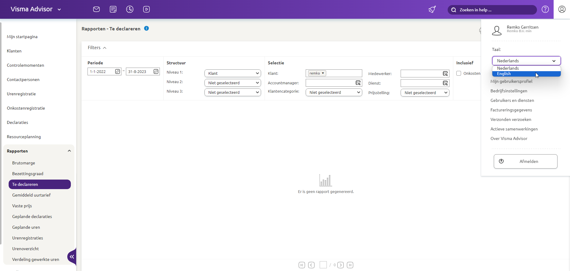 Taalinstellingen webbrowser-versies en apps - Visma Community