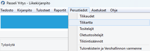 TIlikartan tilien muokkaus