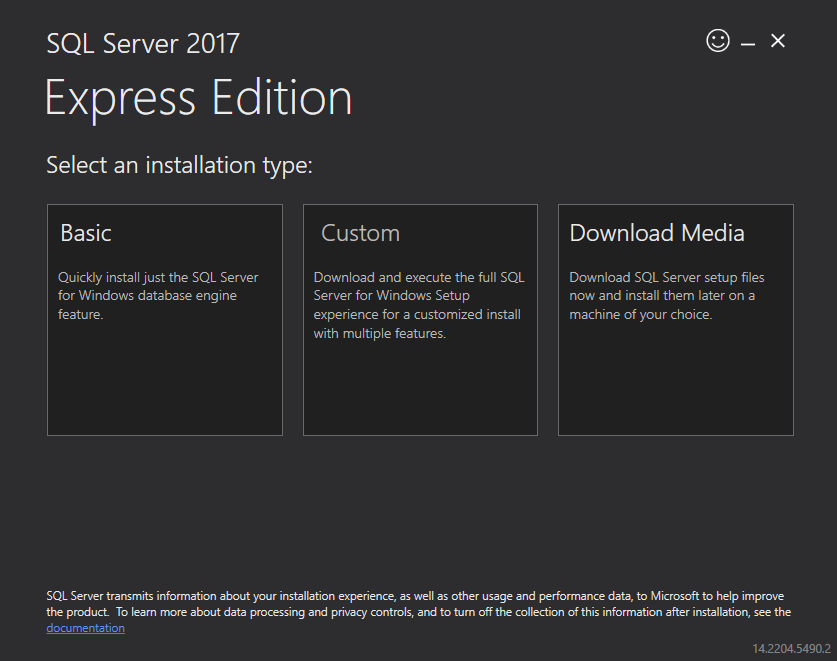 Installation av Microsoft SQL Server 2017 Express - Visma Community