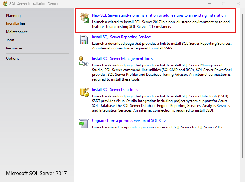 Installation av Microsoft SQL Server 2017 Express - Visma Community