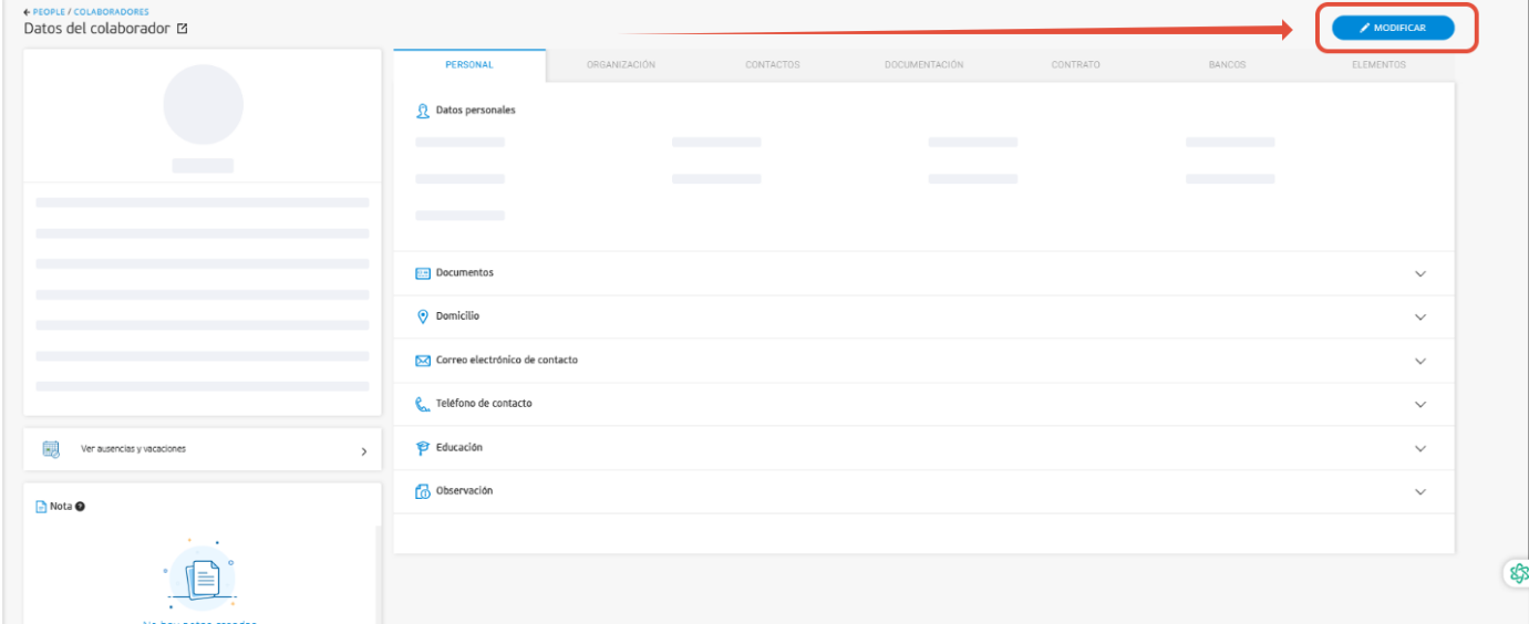 ¿Cómo habilitar el Botón MODIFICAR en la ficha del... - Visma Community