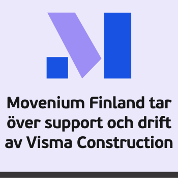 Viktig information - Movenium Finland tar över support och drift av Visma Construction