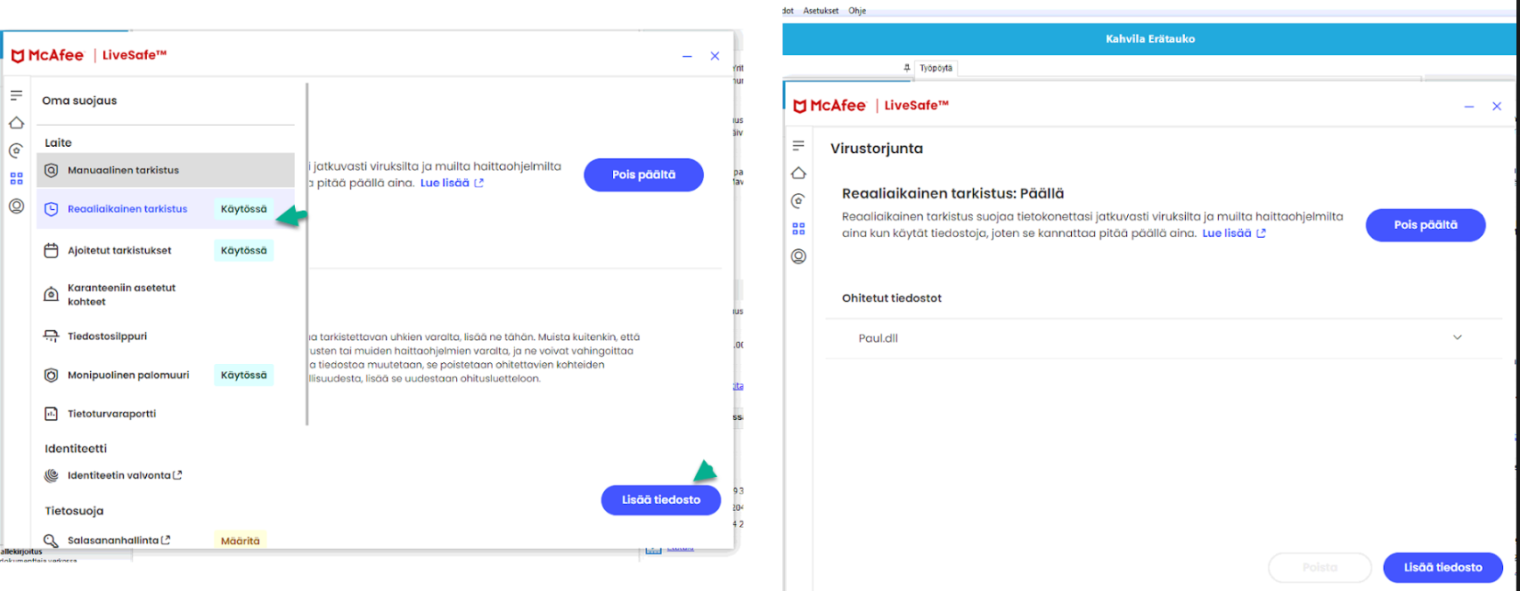 McAfee estää Passelin varmuuskopioinnin - Visma Community