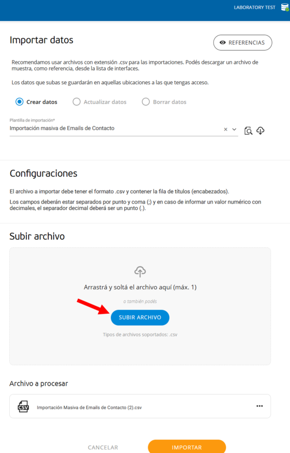 Interfaz 10004 – Importación masiva de emails de c... - Visma Community