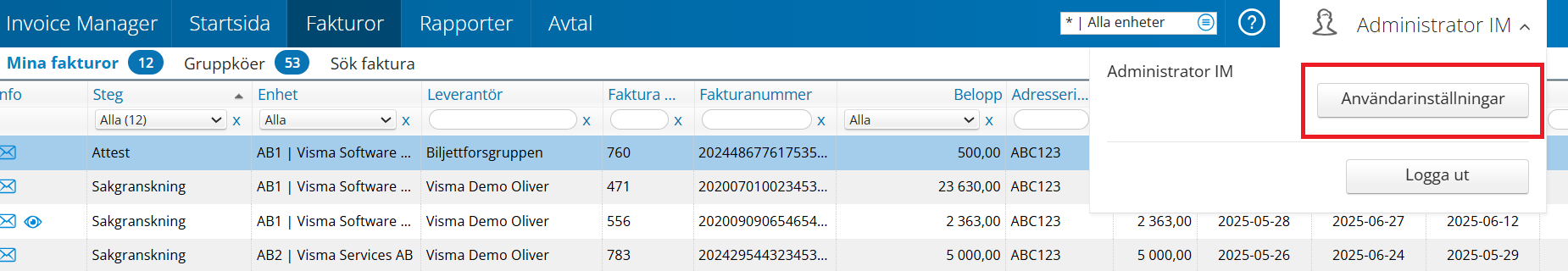 Tips! Lägg in ersättare/vikarie i Invoice Manager ... - Visma Community