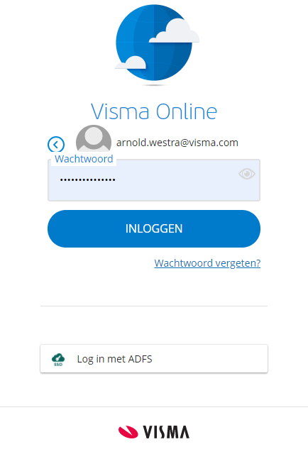 Gewijzigde inlogpagina - Visma Community