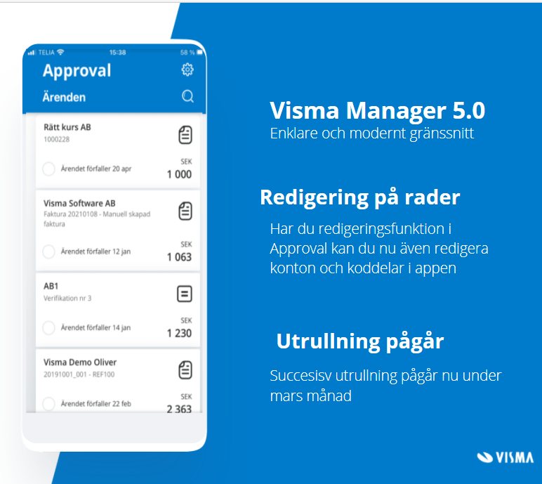 Visma.net Approval - Visma Manager appen har nytt ... - Visma Community