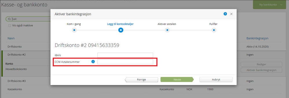 Aktivere bankintegrasjon mot Nordea - eAccounting