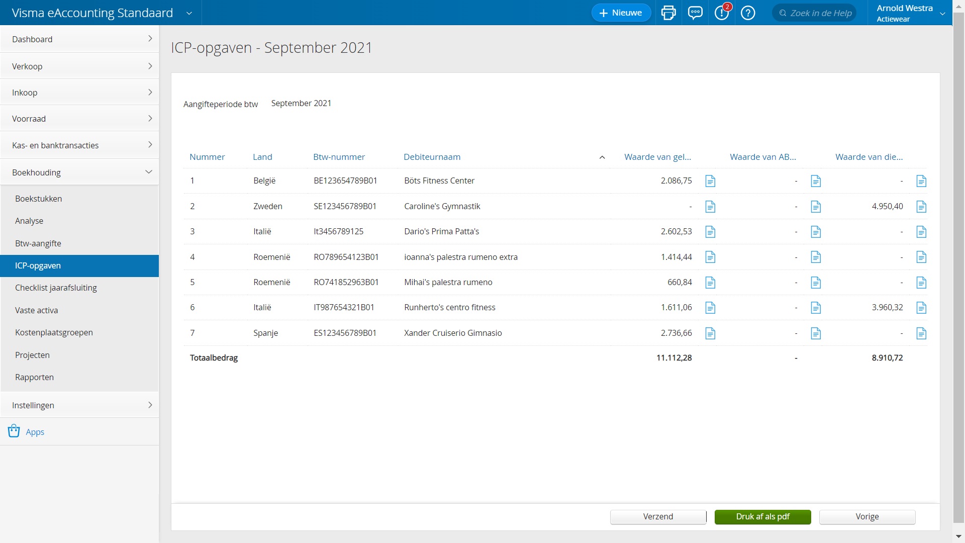 Digitaal opgaaf ICP verzenden naar de Belastingdie... - Visma Community