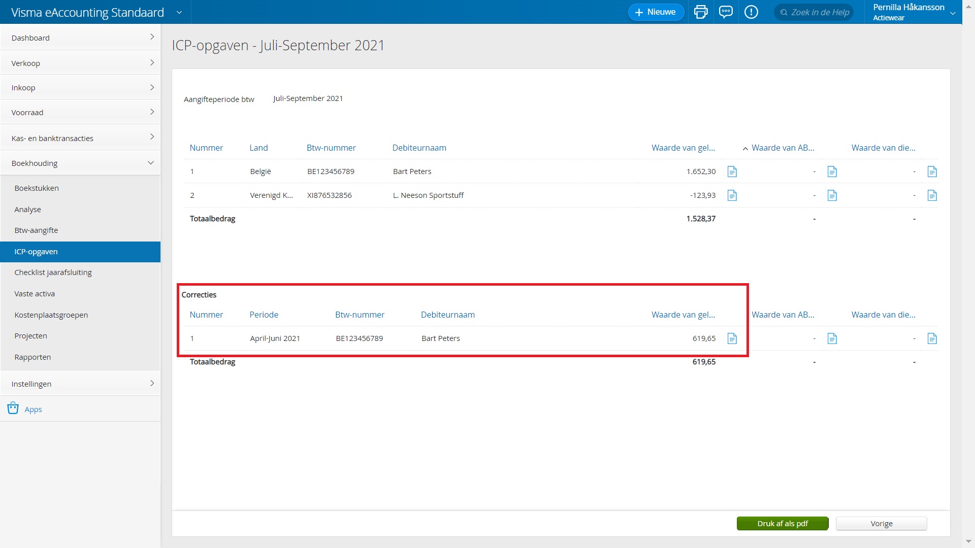 Digitaal opgaaf ICP verzenden naar de Belastingdie... - Visma Community