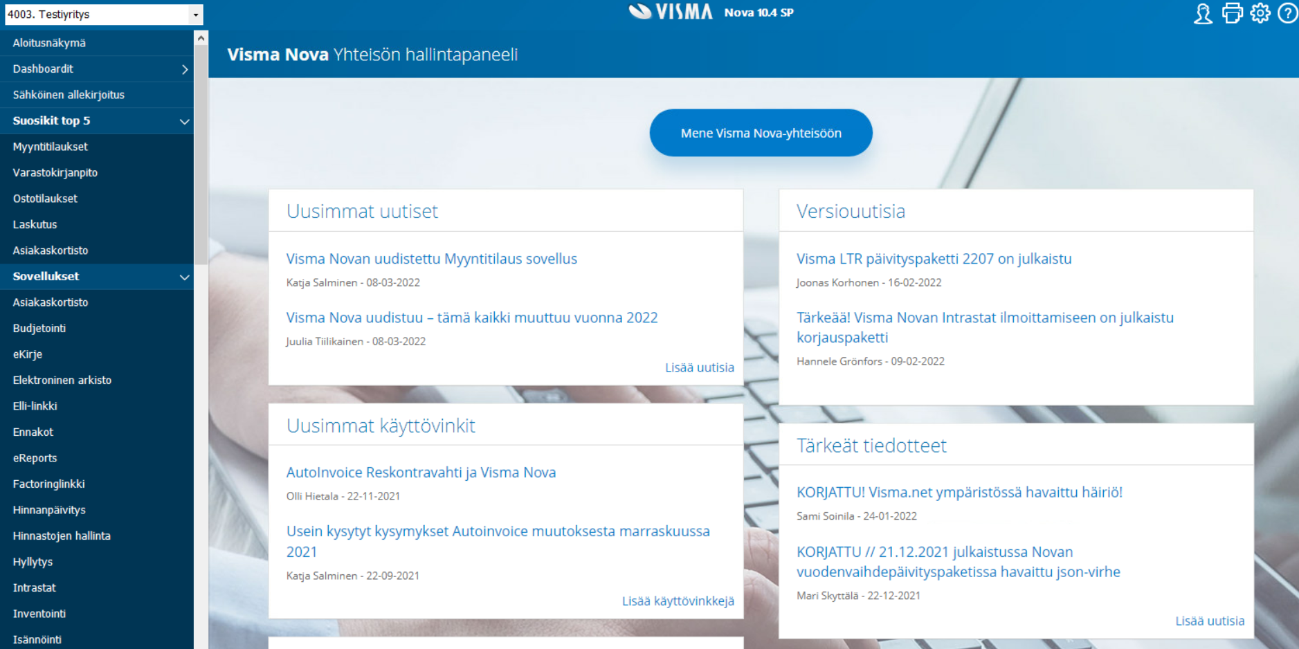 Visma Nova uudistuu – tämä kaikki muuttuu vuonna 2... - Visma Community