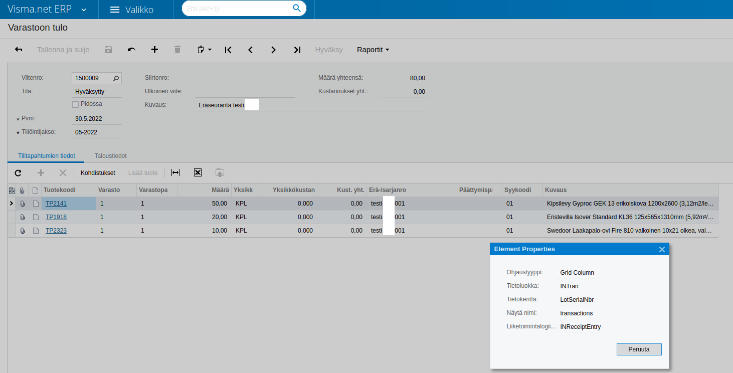 Visma ERP API endpoint (InventoryReceipt) doesn't ... - Visma Community