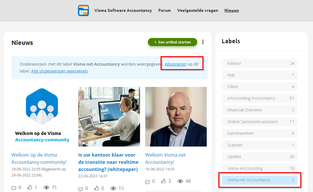 Welkom op de Visma Accountancy-community! - Visma Community